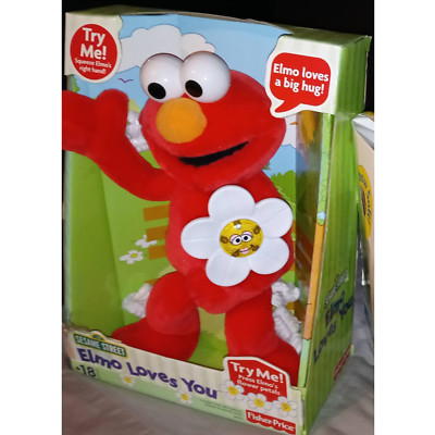 New in Box! Sesame Street Elmo Loves You Talking Plush Iight up Daisy ...