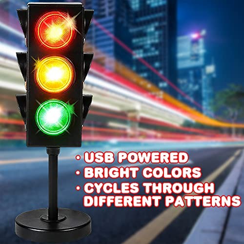 Traffic Light Table Lamp for Kids, 1 PC, Bedside Lamp with Color ...