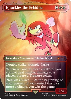 💥 Knuckles the Echidna 🌈 Rainbow Foil Sonic x Secret Lair – NM – In ...
