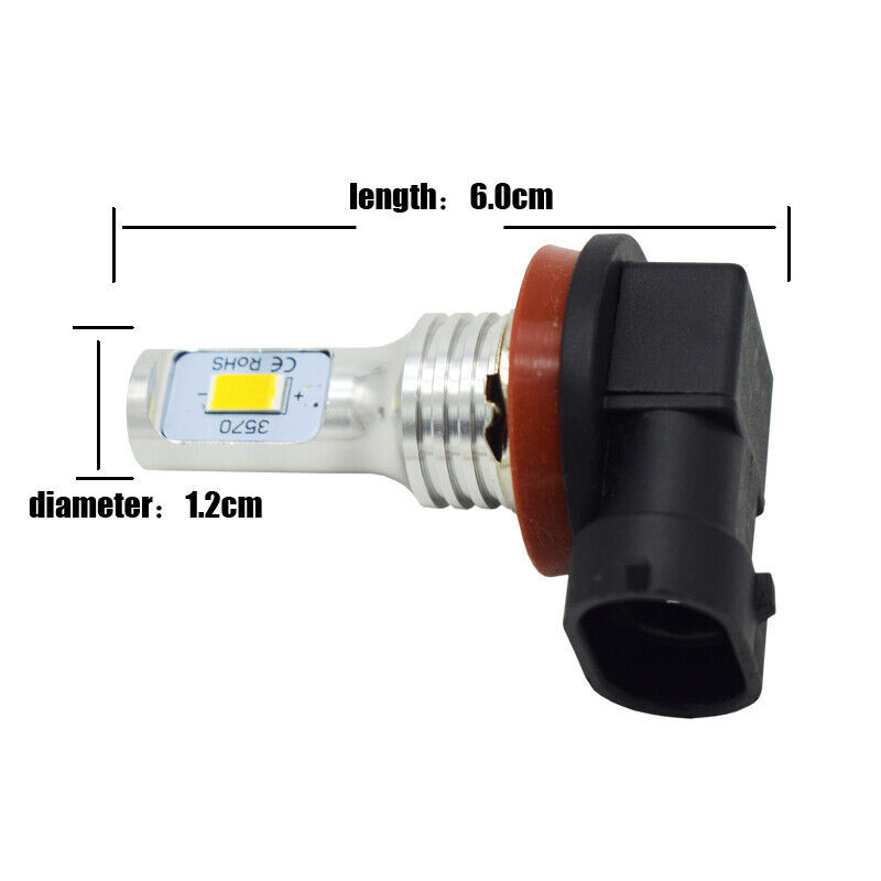 H11 LED Headlight Super Bright Bulbs Kit 8000K White 330000LM HIGH/LOW ...