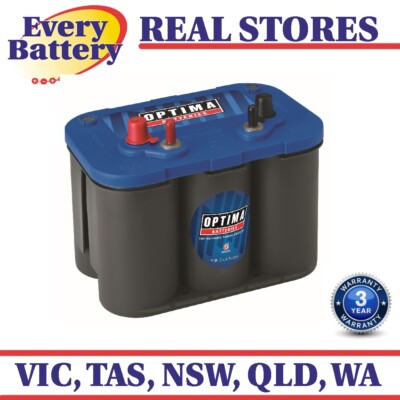Optima 34M Marine Blue Top Starting AGM 12v Battery 815CCA Dual Post ...