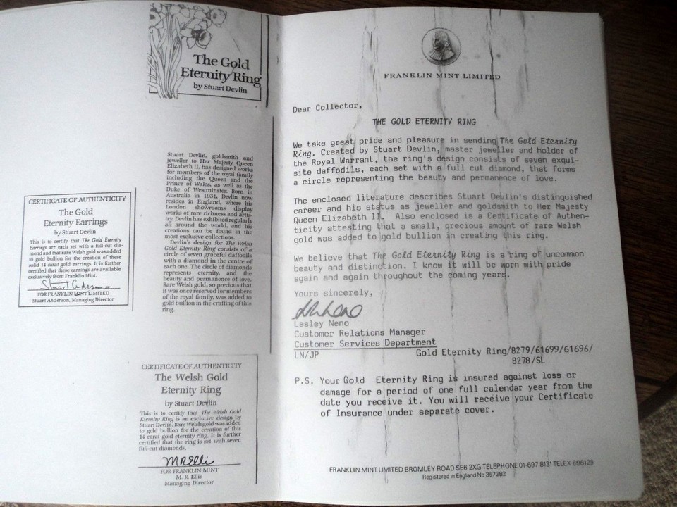 Welsh 14ct Rose Gold & Seven Diamond Daffodil Ring by Stuart Devlin ...