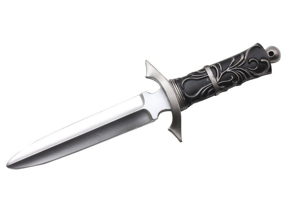 SR 15" Foam Short Sword Prop,Medieval Dark Assassin Dagger for Costume ...