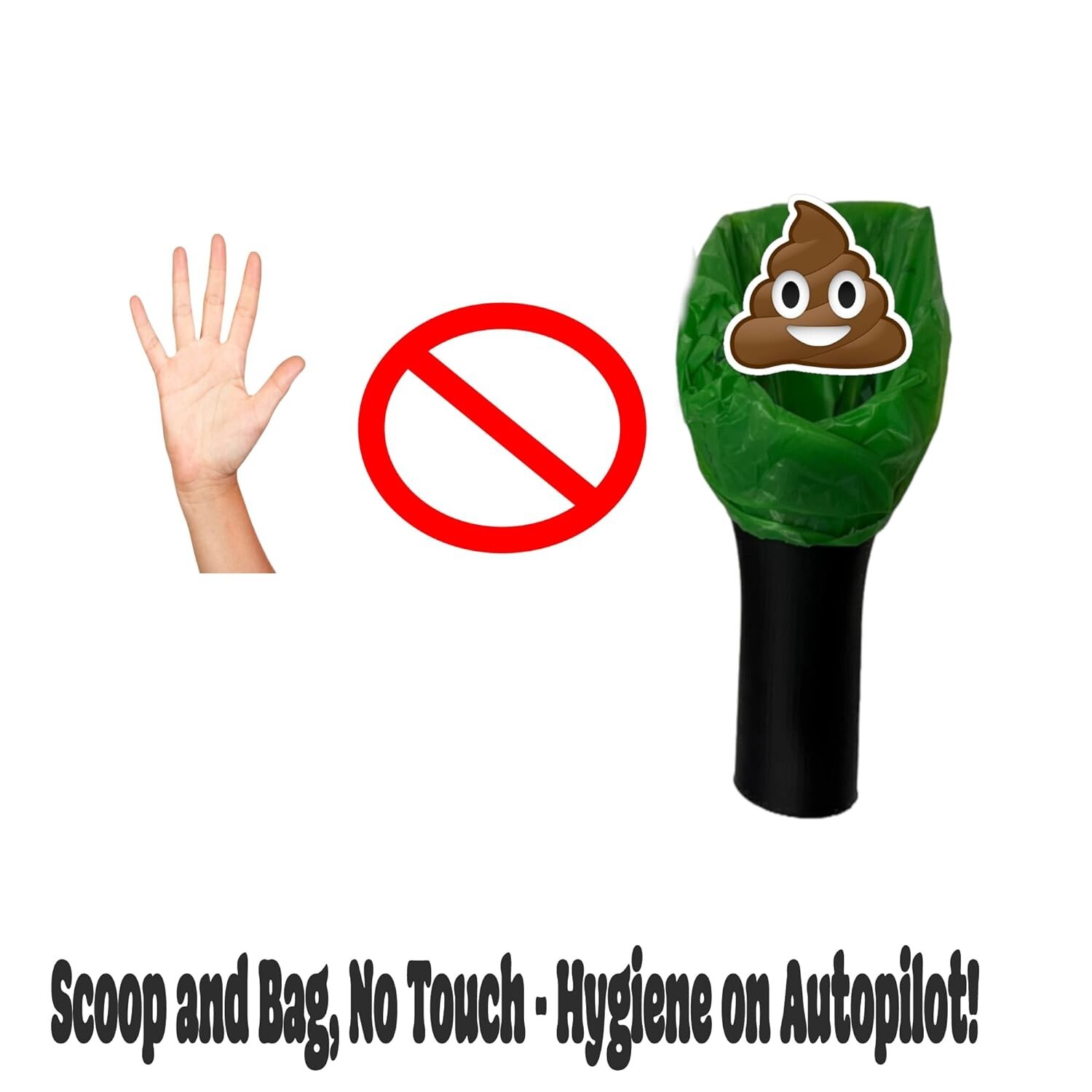Super Pooper Scooper with bag attachment Easy to use Size Portable Pet ...