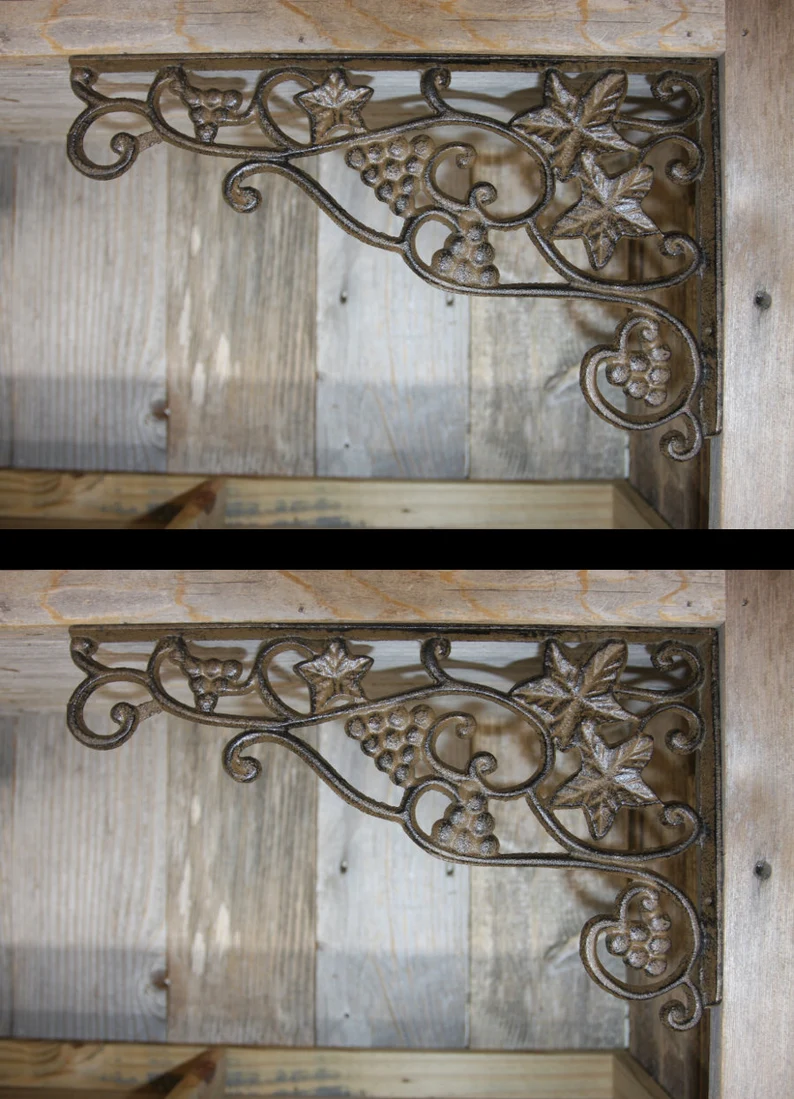 GRAPE VINE DESIGN SHELF BRACKET,GARDEN DECOR,BAR DECOR,KITCHEN SHELF ...