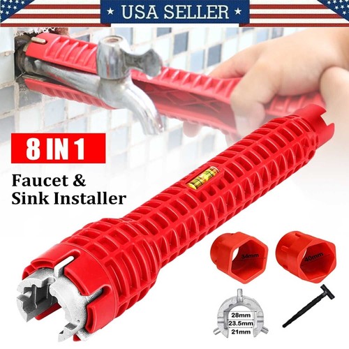 Pipe Wrench For Plumbers Homeowners Spanner Faucet Sink Installer Multi ...