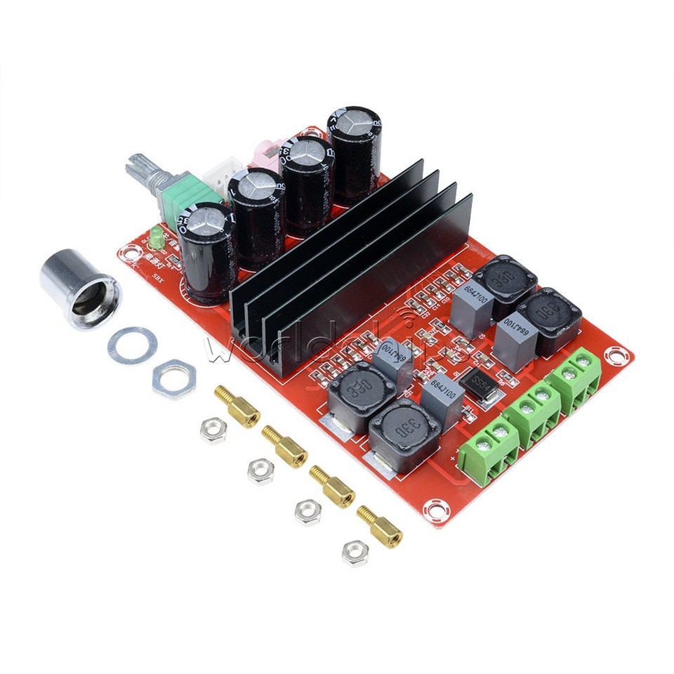 2x100W 12V-24V TPA3116 D2 Dual Channel Digital Audio Amplifier Board ...