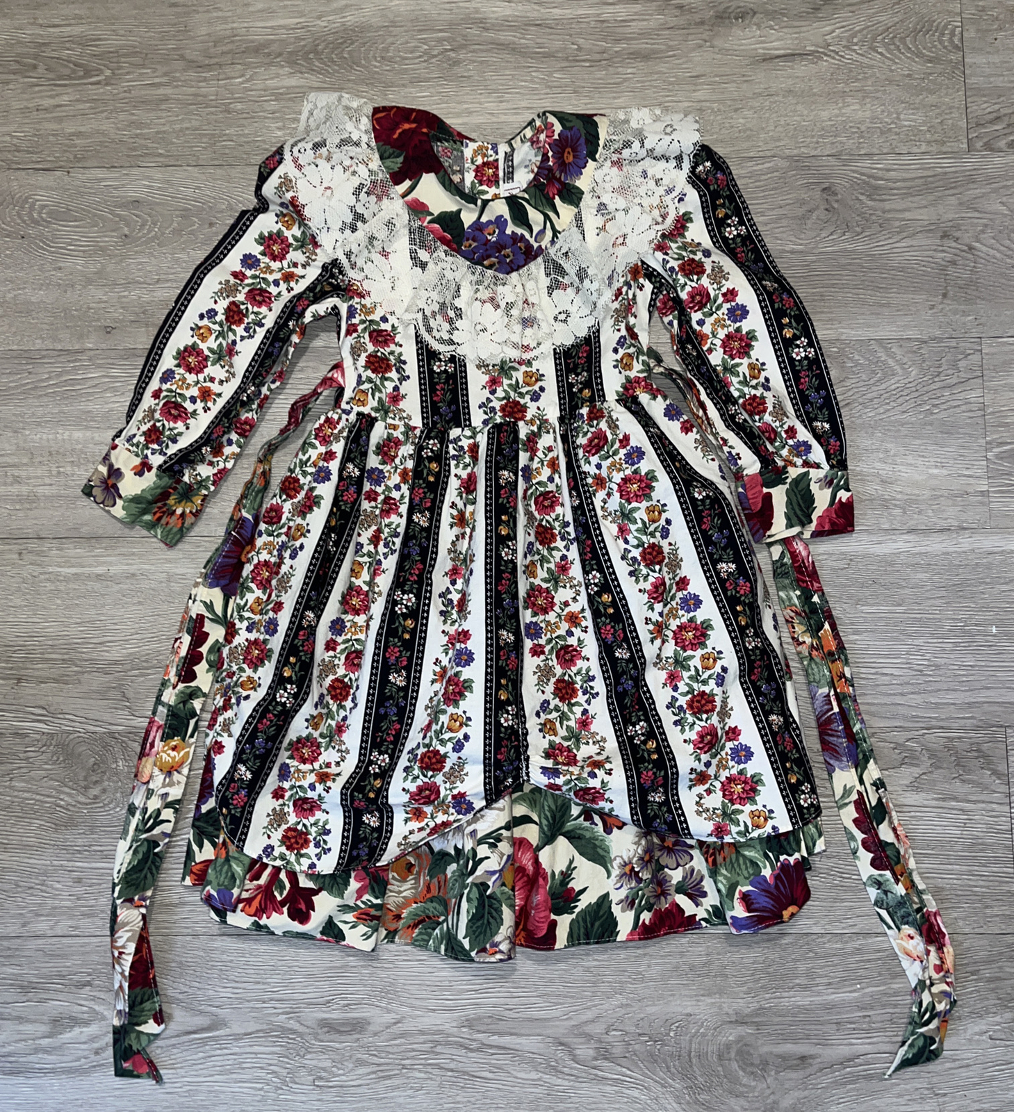 Vintage Sarah Kent Girls Victorian Style floral, Dres… - Gem