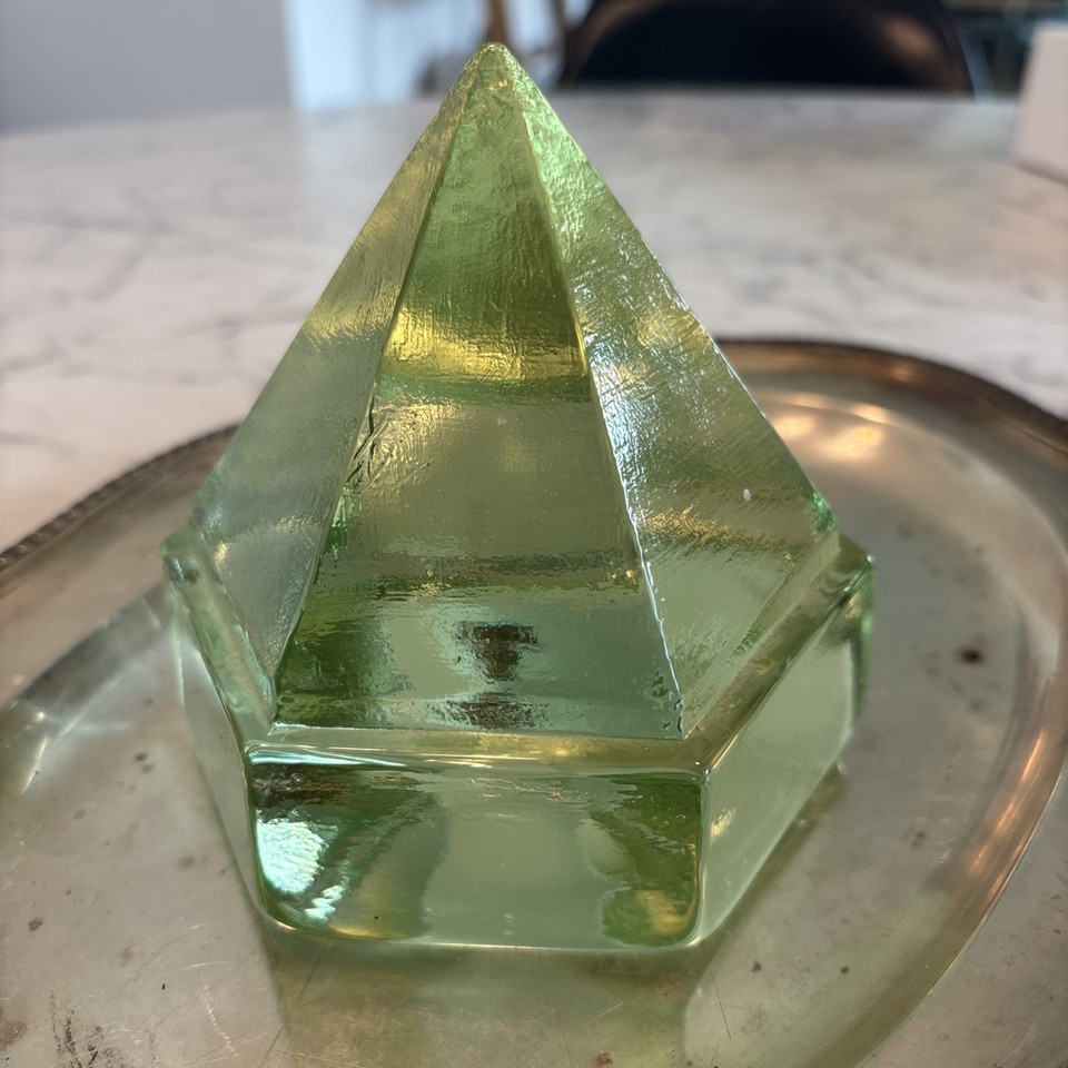 Ship's Deck Lighting Prism Green Glass Vintage Nautical Pyramid Large 4 ...