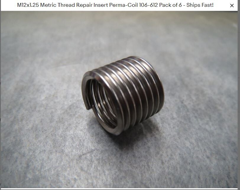 Perma-Coil 106-612 M12 X 1.25 Metric 6 Thread Inserts Made in USA for ...