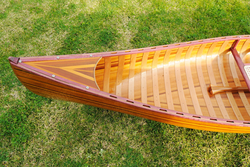 Large Display Cedar Strip Built Canoe 10' Wooden Model Boat Woodenboat ...