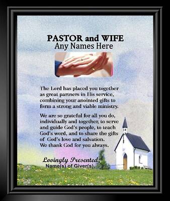 Pastor and Wife Pastor and First Lady Personalized Appreciation ...