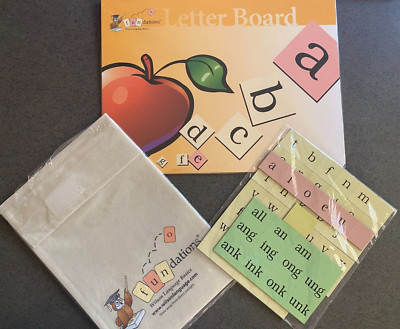FUNDATIONS LETTER BOARD & Magnetic Letter tiles LEVEL 1 + cloth case ...