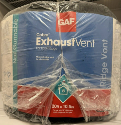 GAF Cobra Roof Ridge Exhaust Vent - 10 1/2-inches Wide x 20-Feet Long ...