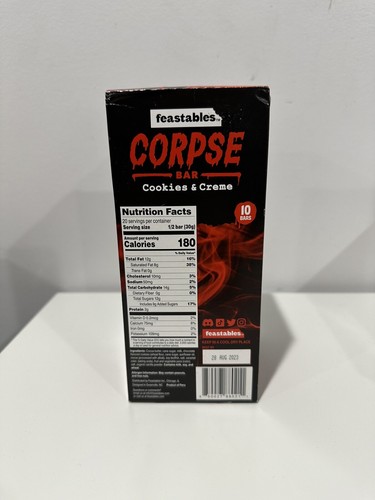 * New Box Of MrBeast Feastables Corpse Bar Cookies & Cream Chocolate ...