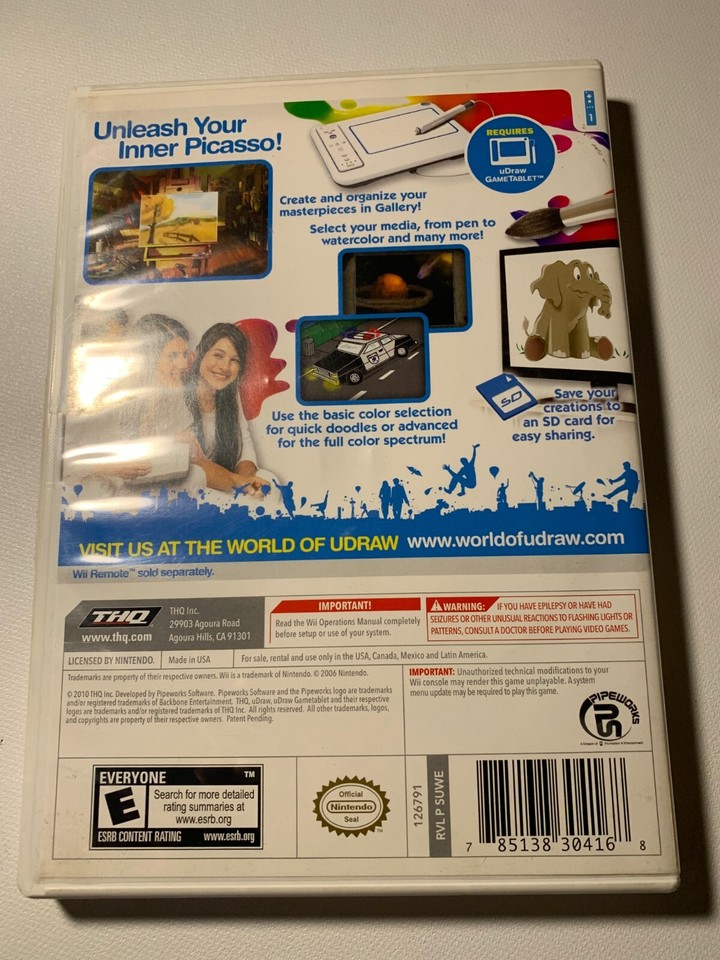 U Draw Studio Wii Game Pre-Owned Video Game Wii Game J1 | eBay