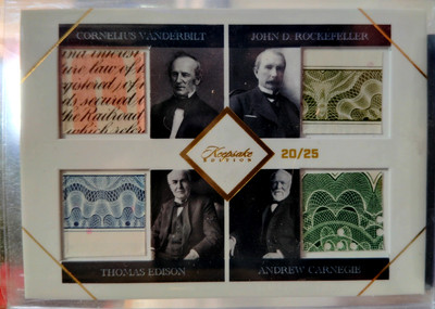 2023 KEEPSAKE EDITION VANDERBILT ROCKEFELLER EDISON CARNEGIE QUAD RELIC ...
