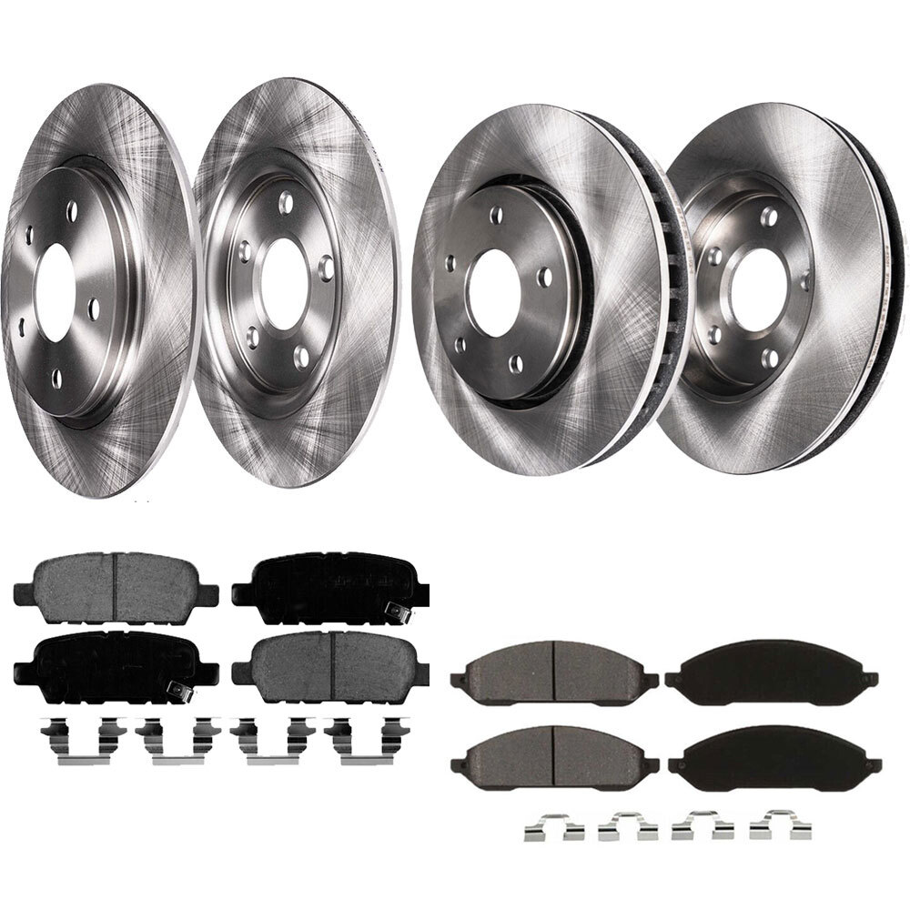 Front & Rear Brake Rotors + Brake Pads for 2011-13 Chevy Impala LTZ ...
