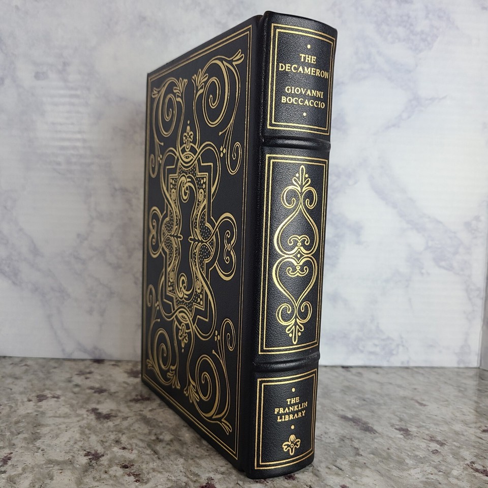 THE DECAMERON Boccaccio FRANKLIN LIBRARY 1979 100 Greatest LEATHER GOLD ...