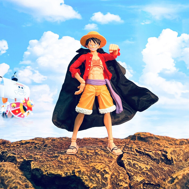 Custom Black Wired Coat For S.H.Figuarts One Piece Monkey D Luffy（No ...