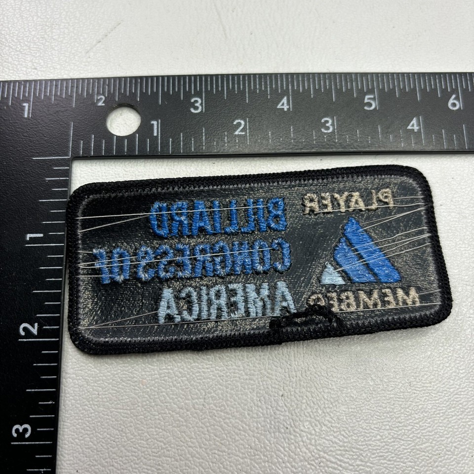 Vtg PLAYER MEMBER BILLARD CONGRESS OF AMERICA Patch Pool Leagues Cue ...