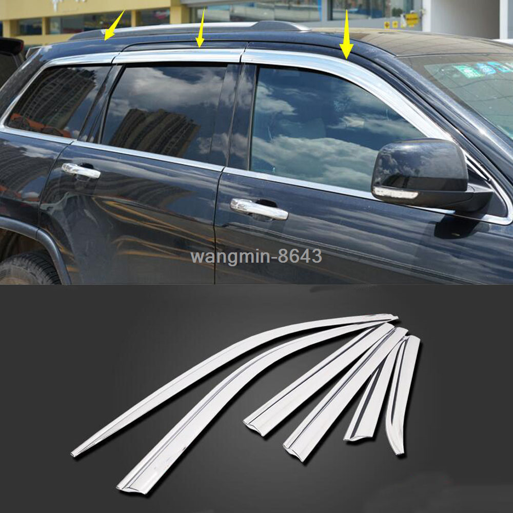2011-2020 For Jeep Grand Cherokee Chrome Window Visor Vent Shades Sun ...
