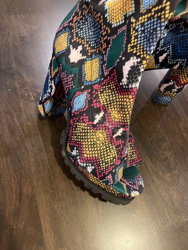 NEW Womens Size 11 Peep toe Multicolor Boots/Booties | eBay