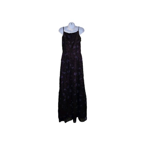 Vtg Morgan And Co. Linda Bernell Purple Black Whimsy Goth Prom Dress ...