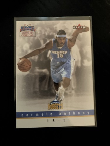 CARMELO ANTHONY ROOKIE CARD Rare 2003 Basketball Hot Fleer Trading Day ...