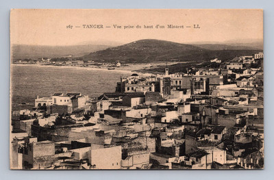 Antique Morocco Postcard TANGIER Minaret Aerial View 1920s | eBay