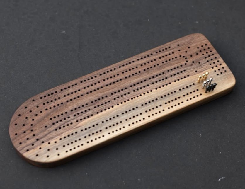 😍Handmade Beautiful Rich Solid Walnut Cribbage Board 14.75"×5 ...