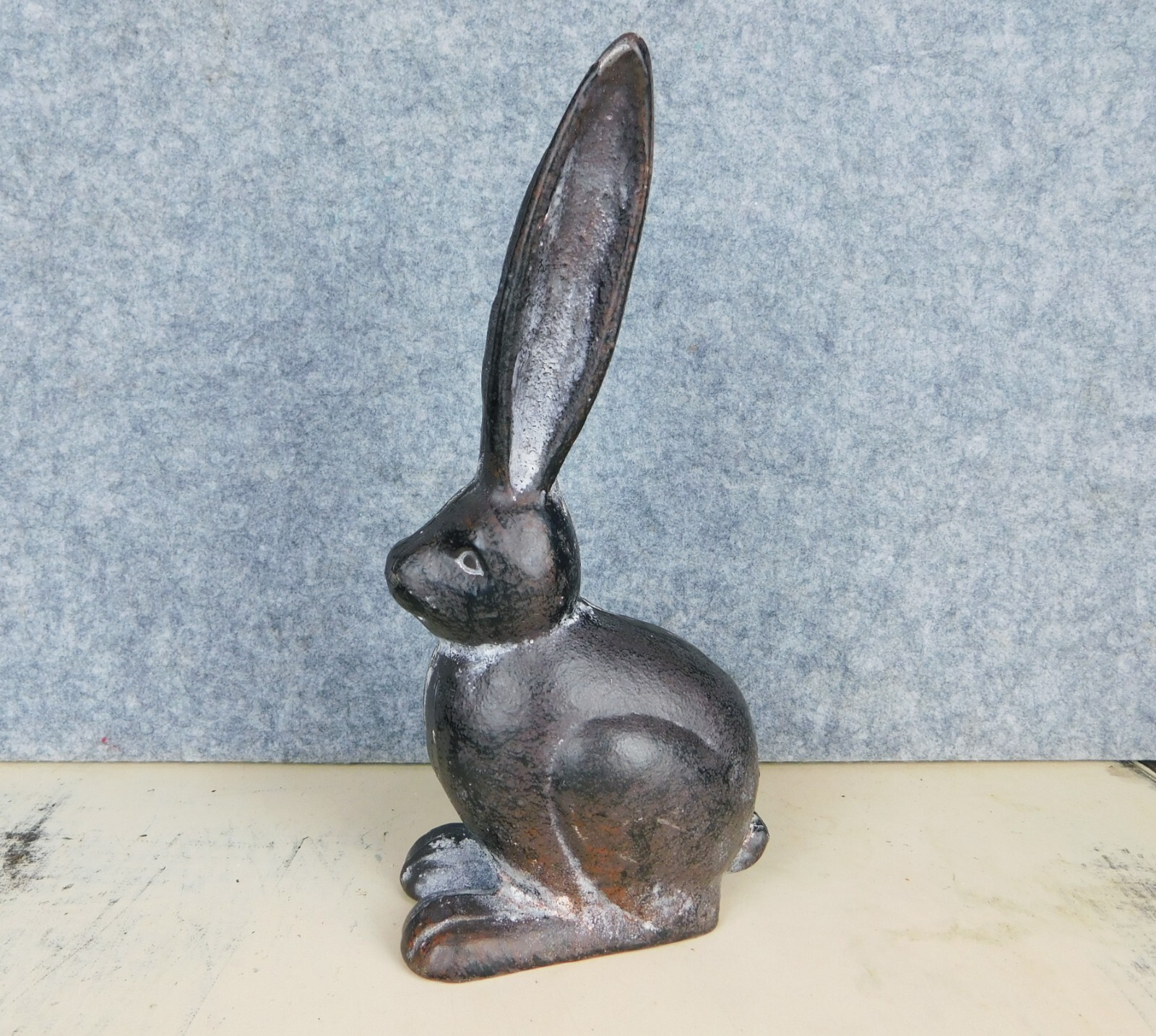 Antique Vintage Cast Iron Rabbit Bunny Statue 7.5" Hare | eBay