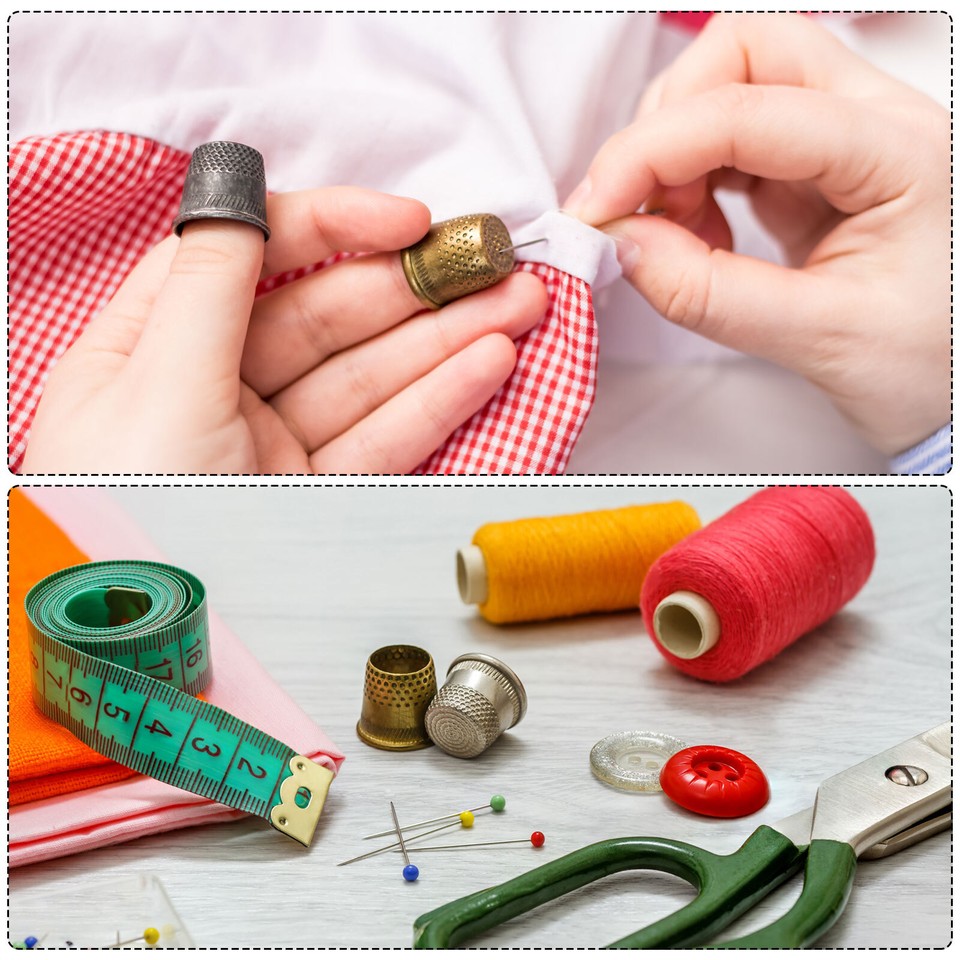 50pcs Sewing Thimble Plastic Sewing Thimble Finger Protector, Red | eBay