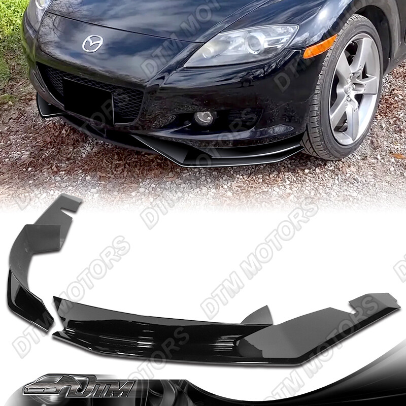 For 04-08 Mazda RX8 Painted Black MS-Style Front Bumper Lip Body Kit ...