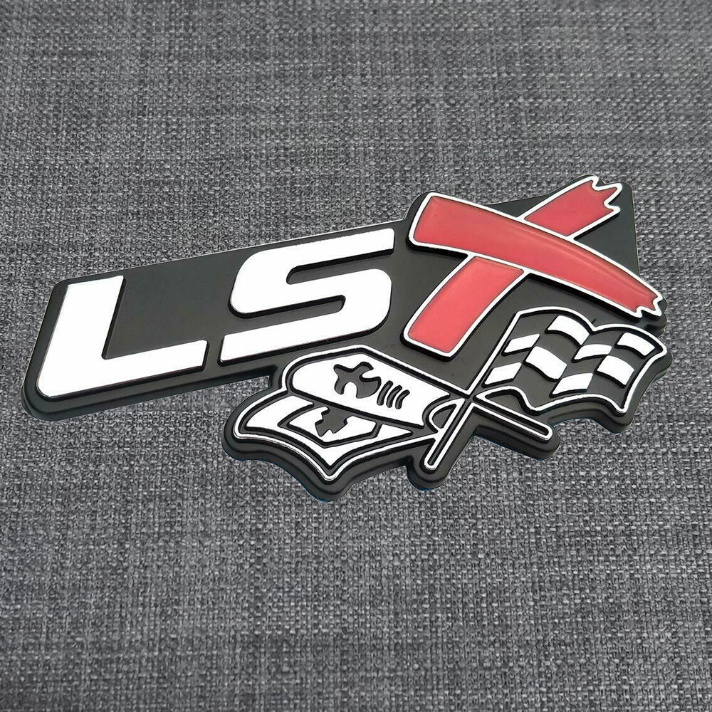 For LSX Flag Emblem Chrome Red 3D Badge Decal -2Pc | eBay