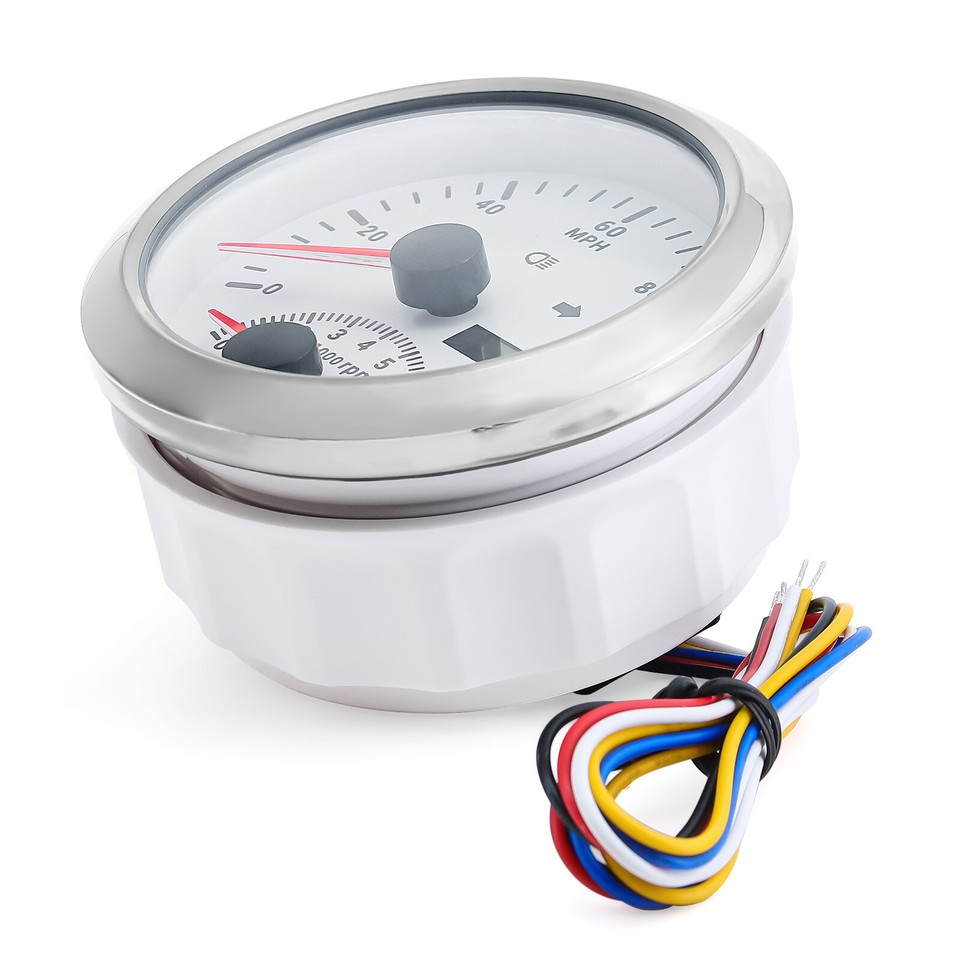 5 Gauge Set GPS Speedometer Gauge 0-160 MPH Waterproof For Car Marine ...