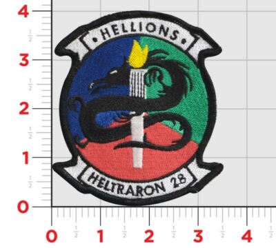 4" NAVY HT-28 HELLIONS HELICOPTER SQUADRON MILITARY EMBROIDERED PATCH ...