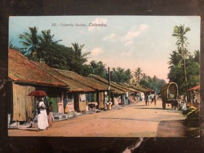 Mint Colombo Ceylon Real Picture Postcard Colpetty Bazaar | eBay