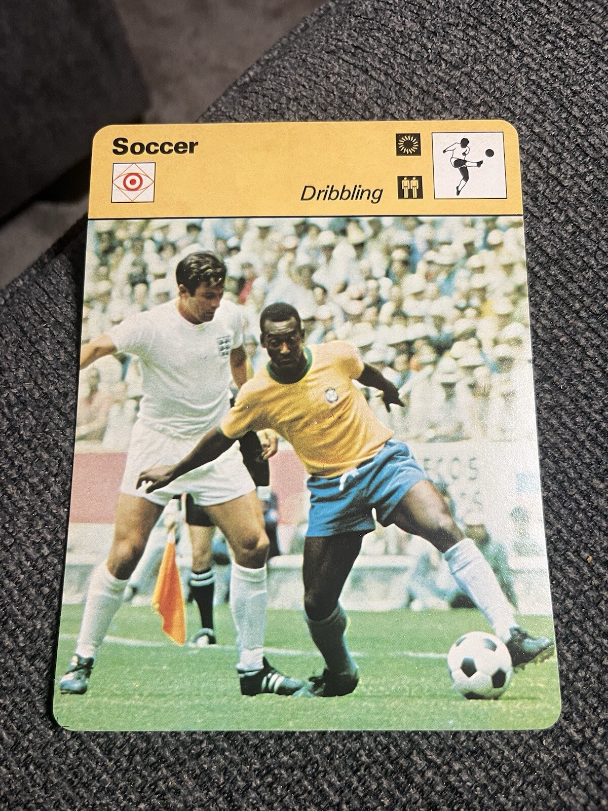 Sportscaster Soccer Card “Dribbling Pele” (1978 Lausanne Italy 03 005 ...