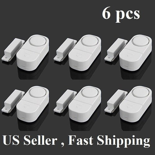 6 pcs WIRELESS Home Window Door Burglar Security ALARM System Magnetic ...