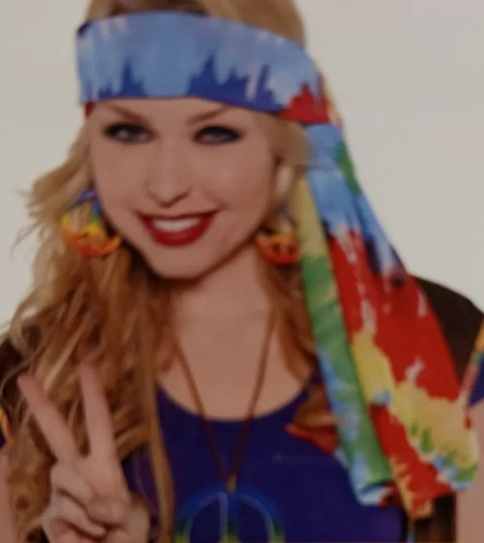 Groovy 60's Hippie Costume Tie-dye Headscarf Cosplay Dress Up Accessory ...