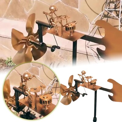 Drummer Windmill Garden Decoration,Stainless Steel Music Windmill ...