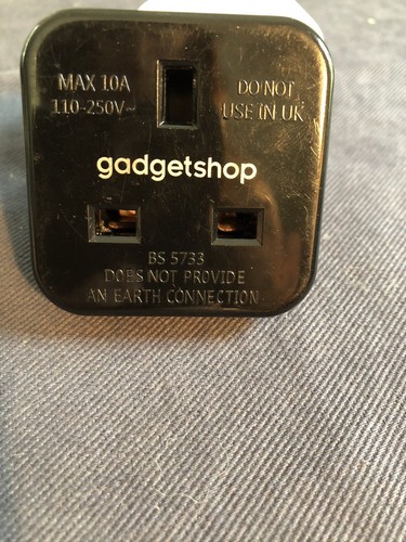 Gadgetshop Travel Plug Adapter 2-Pin BS5733 110-250V | eBay