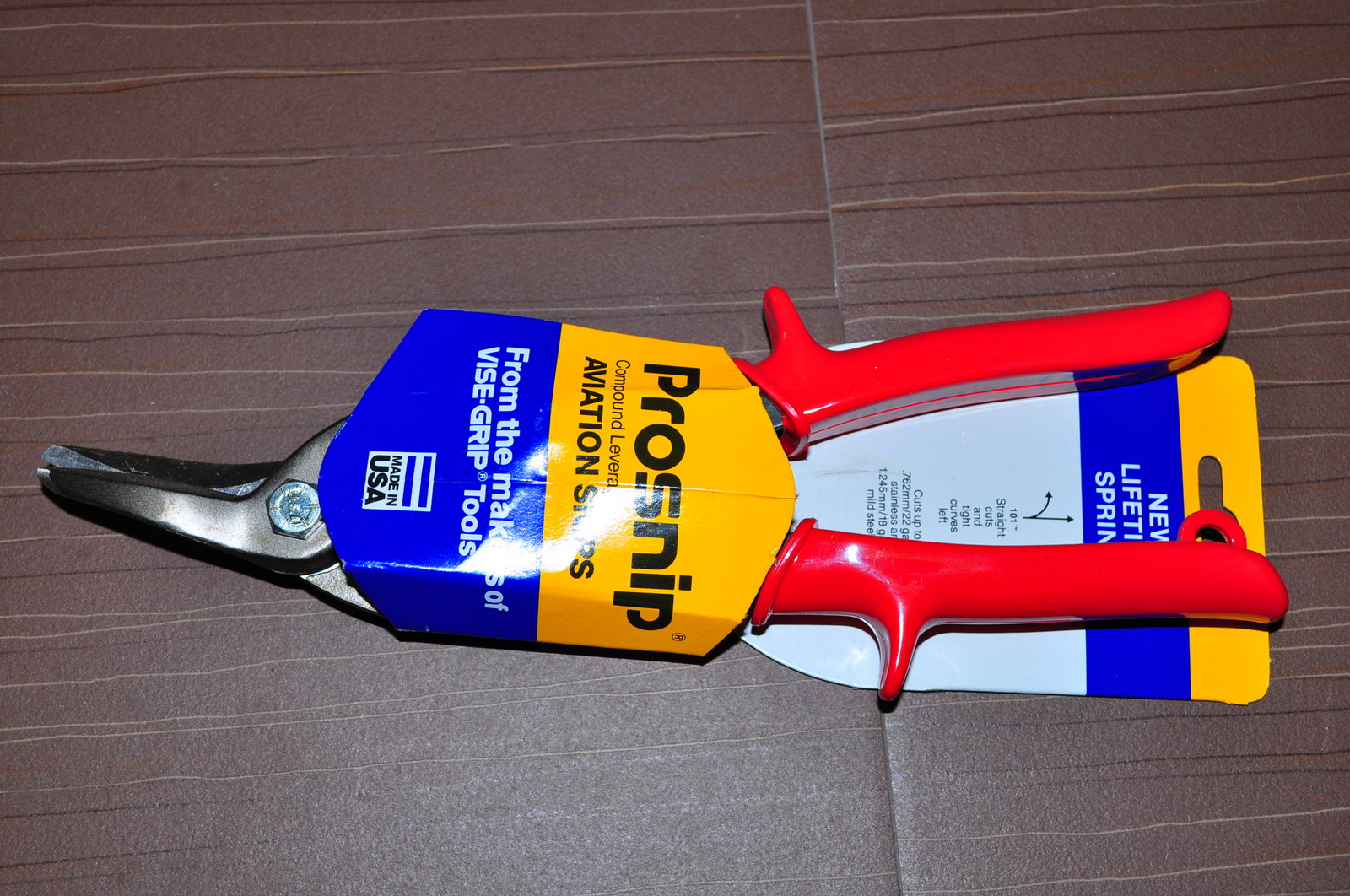 Prosnip 9-3/4" Aviation Snips Red Compound cutter strasight to curve ...