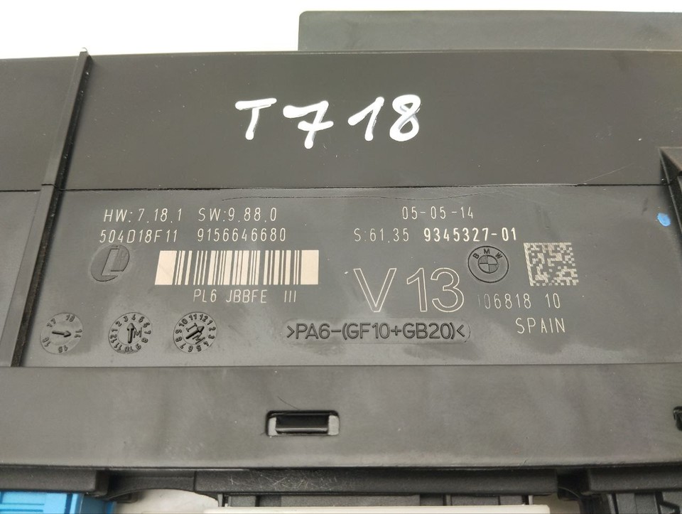 Body control module BCM FEM SAM BSI BMW 6 Gran Coupe 2015 9345327 ...