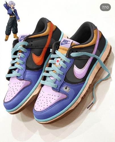 Nike Dunk Low Custom Trunks Dragonball Z | eBay