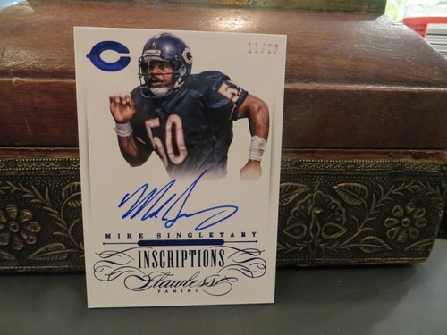 Panini Flawless Blue Autograph Inscriptions Bears Mike Singletary 11/20 ...