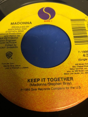 MADONNA - KEEP IT TOGETHER - 7" VINYL 45 RPM MINT, NEVER PLAYED | eBay
