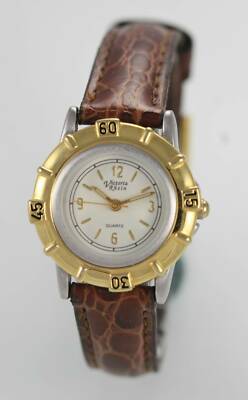 Victoria Rhein White Women's Stainless Steel Silver Gold Brown Leather ...