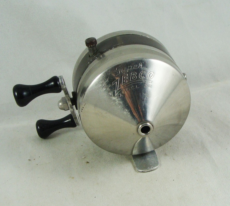 Old Vintage ZEBCO SUPER Model 22 Spincast Reel + Box + Paper + Spare ...